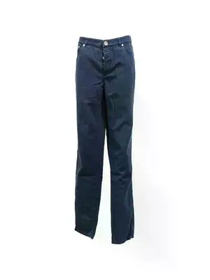 Brunello Cucinelli Straight-leg Cotton Trousers - Blue