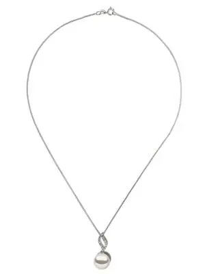 Yoko London 18kt White Gold South Sea Pearl And Diamond Pendant Necklace - Silver
