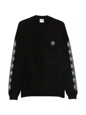 Vetements Waffle-knit Graphic-print T-shirt - Black