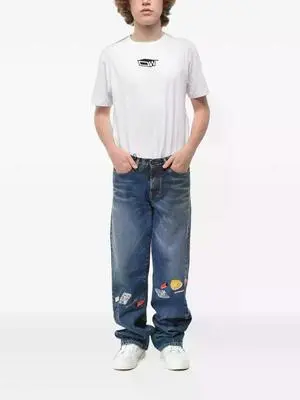 Off-White Pascal Twist Embroidered Jeans - Blue