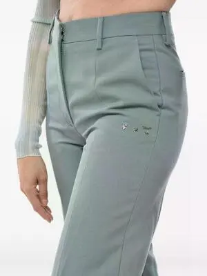 Off-White Ankle-split Wide-leg Trousers