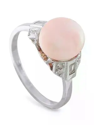 LB EXCLUSIVE Conch Pearl And Diamond Ring - Silver