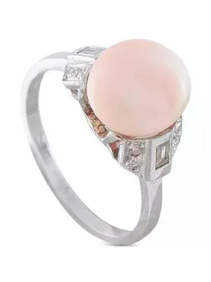 LB EXCLUSIVE Conch Pearl And Diamond Ring - Silver