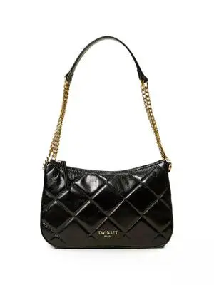 TWINSET Medium Liliane Quilted-leather Bag - Black