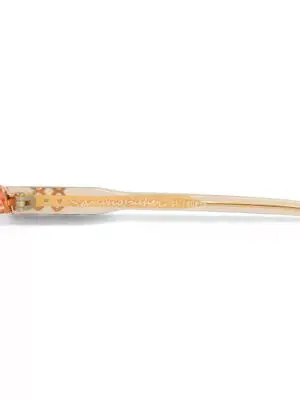Vintage Embellished Square-frame Sunglasses