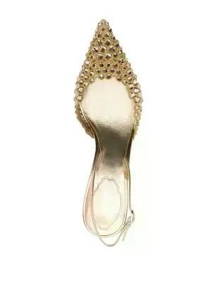 Rene Caovilla Heeled Slingback Pumps With Crystal Embellishments