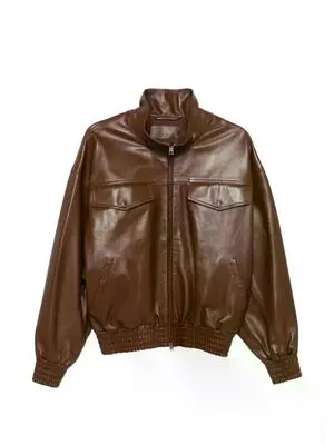 Balenciaga High-neck Blouson Jacket - Brown