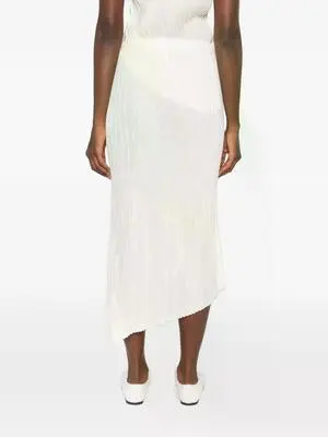 Issey Miyake Asymmetric Pleated Midi Skirt