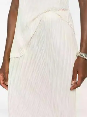 Issey Miyake Asymmetric Pleated Midi Skirt