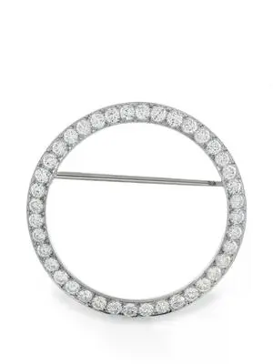 LB EXCLUSIVE Circle-shape Diamond Brooch - Silver
