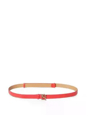 Elisabetta Franchi Logo Plaque Belt - Red