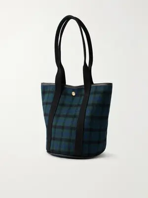 Rue De Verneuil Canvas And Leather Trimmed Bucket Tote