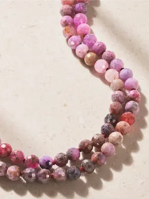 Jia Jia 14-karat Gold Ruby Beaded Necklace