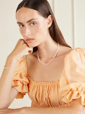Jia Jia 14-karat Gold Opal Beaded Necklace