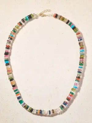 Jia Jia 14k Gold Gemstone Necklace