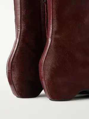 Khaite Sybil Calf Hair Ankle Boots
