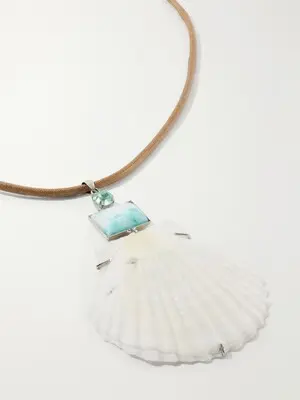 JENNIFER BEHR Alisa Silver-tone Shell Necklace