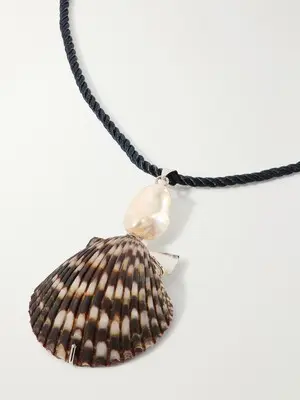 JENNIFER BEHR Rhodes Silver-tone Shell Necklace