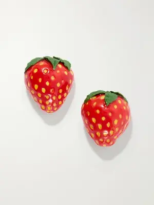 JENNIFER BEHR Strawberry Resin Earrings - Red