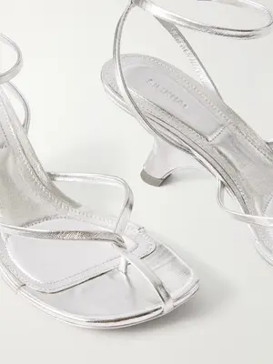Simkhai Kelsey Metallic-leather Wedge Sandals