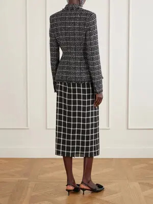 Erdem Fitted Cotton-blend Tweed Blazer