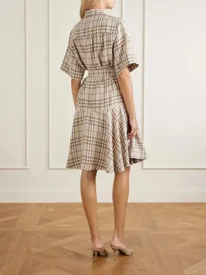 Burberry Checked Woven Mini Dress
