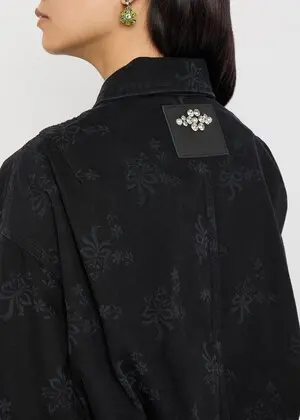 Simone Rocha Crystal-embellished Denim Jacket