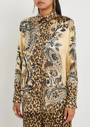 Etro Leopard-print Silk Shirt