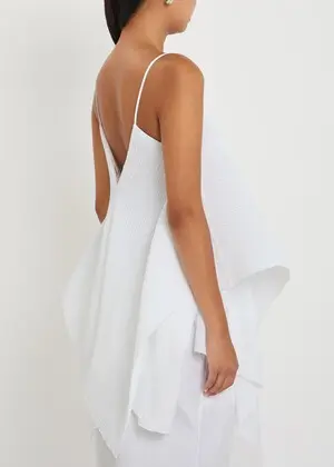 JW Anderson Pleated Asymmetric Chiffon Top