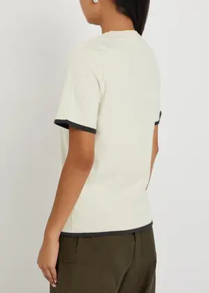 JW Anderson Embroidered Cotton T-shirt - Ecru