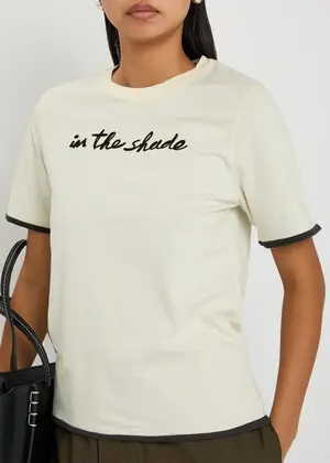 JW Anderson Embroidered Cotton T-shirt - Ecru