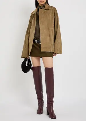 Khaite Alder Belted Suede Jacket