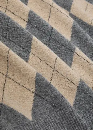 RÓHE Argyle Wool-blend Polo Jumper