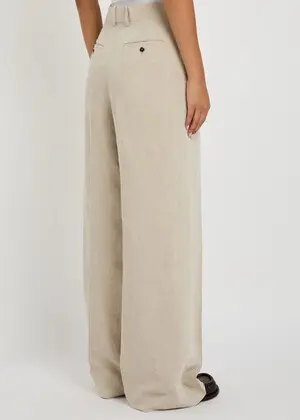 JW Anderson Tailored Cotton And Linen-blend Trousers