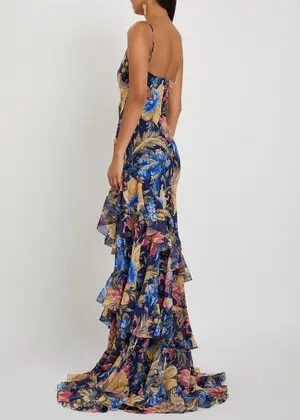 Etro Floral-print Chiffon Maxi Dress
