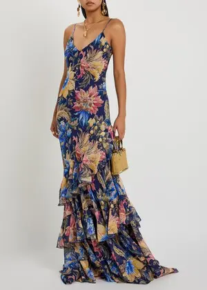 Etro Floral-print Chiffon Maxi Dress