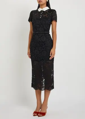 SELF-PORTRAIT Lace Midi Dress