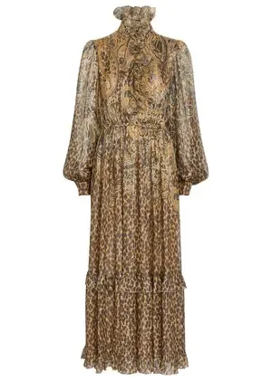 Etro Printed Silk-blend Midi Dress - Multicoloured
