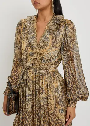 Etro Printed Silk-blend Midi Dress