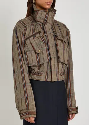 VIVIENNE WESTWOOD Memphis Plaid Woven Bomber Jacket