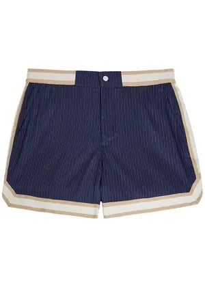 CHE Baller Striped Woven Swim Shorts - Navy