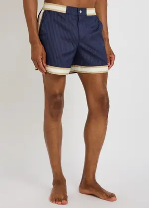 CHE Baller Striped Woven Swim Shorts