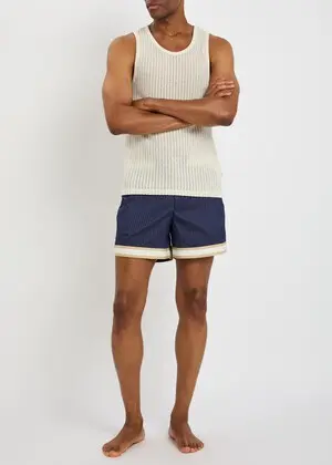 CHE Baller Striped Woven Swim Shorts