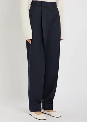 RÓHE Daria Pleated Wool-blend Trousers