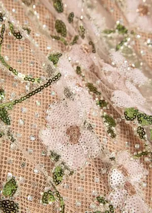 SELF-PORTRAIT Floral Crystal-embellished Tulle Maxi Dress