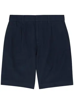 CHE Ché Textured Cotton Shorts - Navy