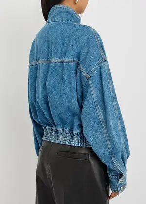 Sportmax Funnel-neck Denim Jacket