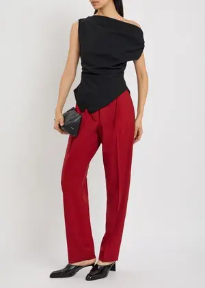 RÓHE Asymmetric Off-the-shoulder Top With Lapel Detail