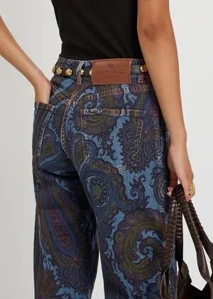 Etro Paisley-print Wide-leg Jeans