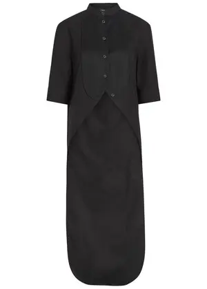 JW Anderson Bib Cotton-poplin Shirt - Black